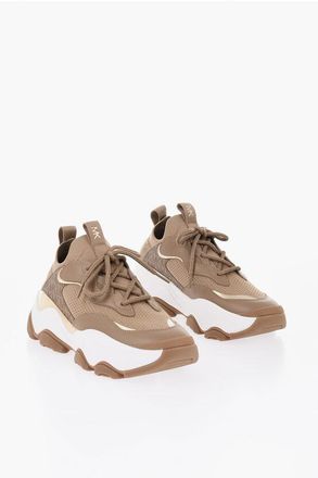 Michael Kors Knit Mid Sneakers with Leather Monogram Details size 38,5