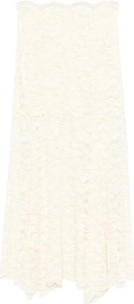Paco Rabanne Femme, Jupes, Beige, Taille: 38 FR Asymmetric Lace Maxi Skirt