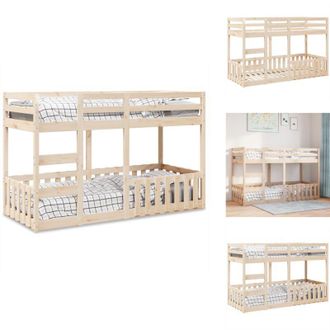 vidaXL Etagenbett 90x190 cm Massivholz Kiefer - Etagenbett - Etagenbetten - Hochbett - Etagenbett Kinder