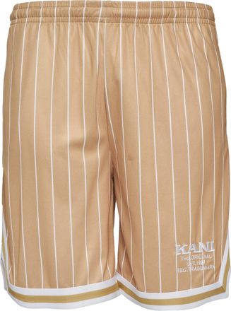 Karl Kani Herren KM232-005-2 KK Retro Pinstripes Mesh Shorts Sand/White, XS