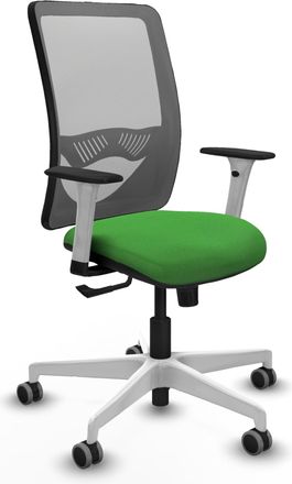 Piqueras y Crespo Moderner Drehstuhl Zulema mit wei&szlig;en und schwarzen Armlehnen, h&ouml;henverstellbare Lendenwirbelst&uuml;tze, ausgestattet mit Sincro 3 Positionen und Schneides