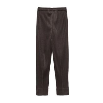 Issey Miyake Femme, Pantalons, Gris, Taille: 46 FR Straight Pantalons