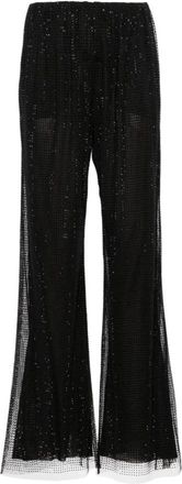 Philosophy di Lorenzo Serafini Femme, Pantalons, Noir, Taille: 38 FR Pantalon en tulle orn&eacute; de cristaux