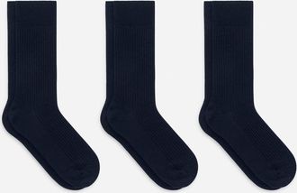 Arket Gerippte Socken Aus Supima-Baumwolle 3er-Pack -Blau