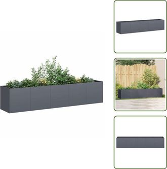 vidaXL The Living Store - vidaXL Jardini&egrave;re anthracite 200x40x40 cm acier lamin&eacute; &agrave; froid