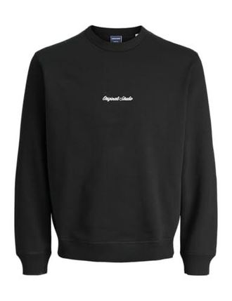 Jack & Jones Jornorrebro EMB Sweat Crew Noos, Noir, XL Homme