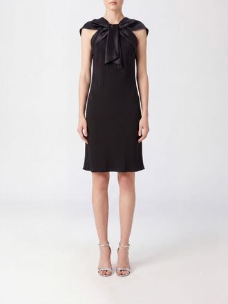 Alberta Ferretti Robe fourreau midi en satin &agrave; &eacute;paules d&eacute;nud&eacute;es et col bateau