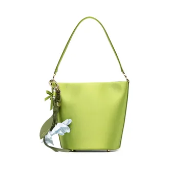 Self Portrait Femme, Sacs, Vert, Taille: ONE Size Sac seau en satin