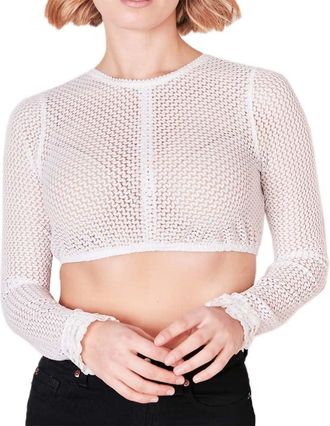 Kr&uuml;ger Collection Langarm-Dirndlbluse Ecru 44