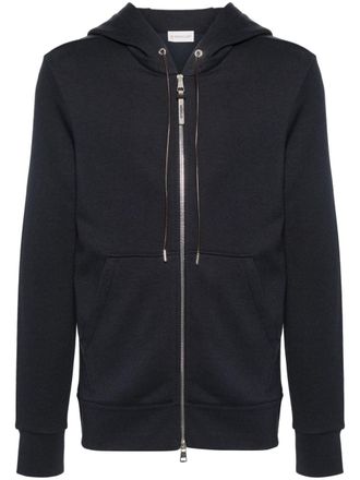 Moncler hoodie &agrave; logo appliqu&eacute; - Bleu