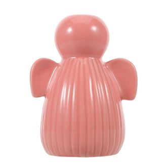 Cabilock Kleine Rosa Keramik Engelsvase mit Stabilem Sockel Spirituelle Tischvase f&uuml;r Wohn und Hochzeitsdekoration Boho Blumenvasen Design