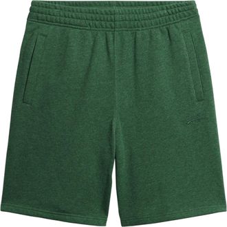 Superdry Herren Essential Jersey-Shorts mit Logo Traditionelles Piniengrün Meliert M