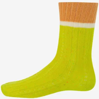 ANT45 Womens Wool Blend Short Socks Yellow