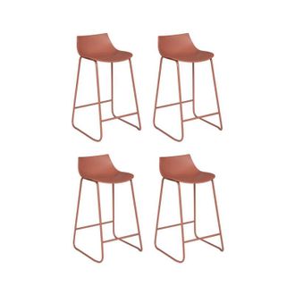 Atmosphera Atmosphera - Lot de 4 Tabourets de Bar Otac 82cm Terracotta