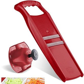 B&ouml;rner Roko PowerLine Coupe-L&eacute;gumes Set avec Porte-Fruits (2 pi&egrave;ces) - Coupe-Julienne pour Fruits & L&eacute;gumes + Porte-Fruit - R&acirc;pe Julienne - Set de Mandoline 