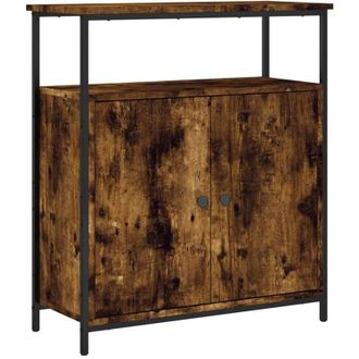 vidaXL Buffet ch&ecirc;ne fum&eacute; 70x30x80 cm bois ding&eacute;nierie