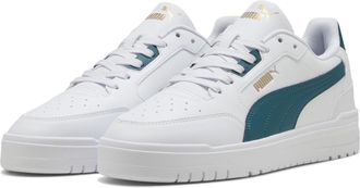 Puma Unisex Shuffle Downtown Sneaker, White Emerald Ice, 38.5 EU