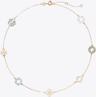 Tory Burch Damen Forget Me Not Pav&eacute;-Halskette