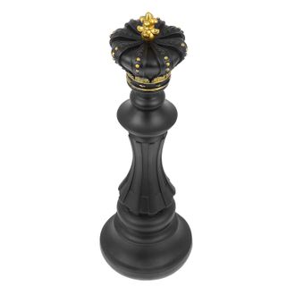 Lurrose Schachk&ouml;nig Dekofigur aus Kunstharz Dekorative Skulptur f&uuml;r Wohnzimmer und Schrank Geschenkidee f&uuml;r Familie und Freunde