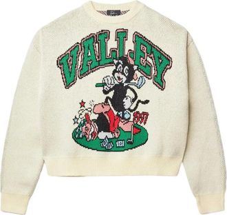 Vale logo-lettering sweater - Nude