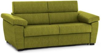 Dmora 3-Sitzer Sofa Giffone, Abziehbar, Waschbar, Made in Italy, Armlehnen, 225x95 cm Gr&uuml;n