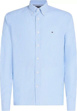 Tommy Hilfiger Homme, Chemises, Bleu, Taille: 2XL Chemise en Popeline &agrave; Rayures