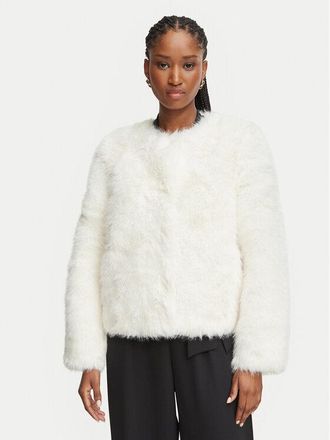 Rinascimento Rinascimento Pelzmantel CFC0122217003 &Eacute;cru Regular Fit