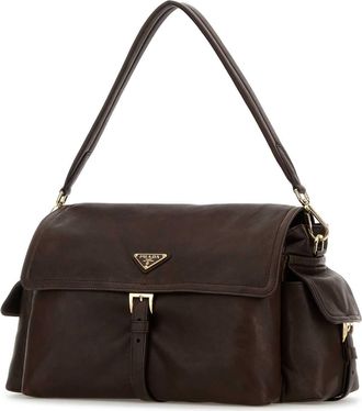 Prada Leather Shoulder Bag - Brown