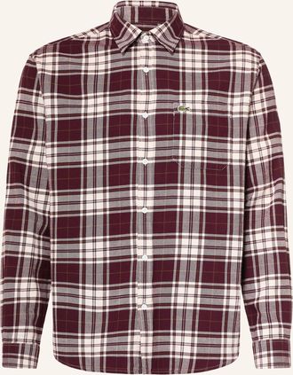 Lacoste Flanellhemd Regular Fit rot