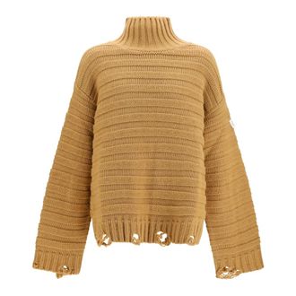 Maison Margiela Wollpullover mit Rollkragen - - Knitwear - Damen - Beige - M