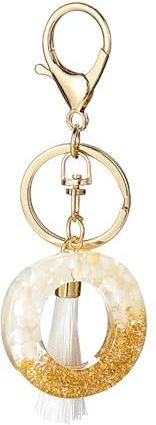 Generic Porte-cl&eacute;s chic avec pompon en r&eacute;sine pour sac &agrave; dos, Wh14, taille unique