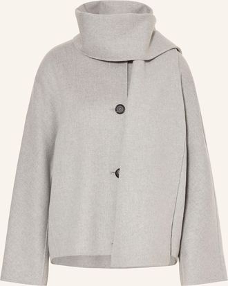 Max Mara Kastenjacke Kate Mit Schal grau
