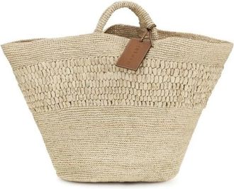 Maneb&igrave; Panier - Femme - Sacs - Beige - Taille: ONE Size