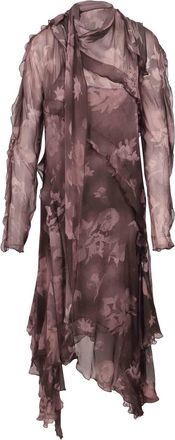 Diesel Robe Au Genou - Marron