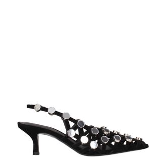 The Attico Grid Sandales Femme Su&egrave;de Noir