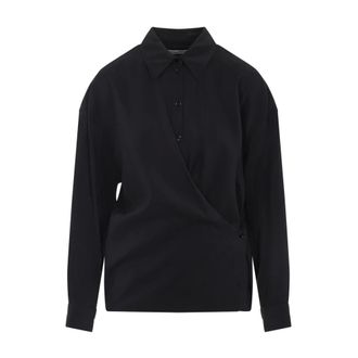 Christophe Lemaire Femme, Blouses et Chemises, Noir, Taille: 36 FR Twisted Shirt