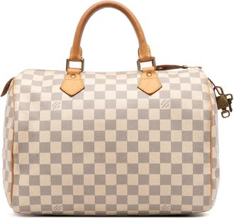 Louis Vuitton Crossbody Bags - Damier Azur Speedy 30 - Gr. unisize - in Wei&szlig; - f&uuml;r Damen