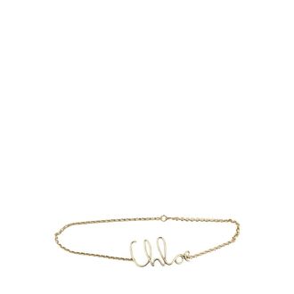 Chlo&eacute; Ceinture cha&icirc;ne logo Script - Femme - Accessoires - Jaune - Taille: ONE Size