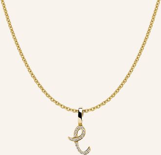 Cada Cada Kette Tiny Diamond Letter C gold