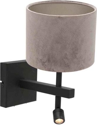 Steinhauer Steinhauer - Applique murale lampe de lecture lampe de lit lampe de chambre textile gris noir mat