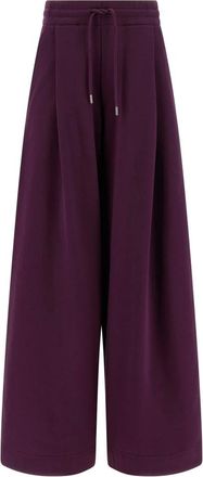 Dries Van Noten Femme, Pantalons, Violet, Taille: 36 FR Hadium Brushed Cotton Pantalons