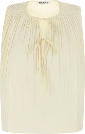 AMOTEA Amotea, Femme, Blouses et Chemises, Beige, Taille: 44 FR Akiko Top