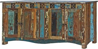 Massivmoebel24 Sideboard Altholz 178x42x88 mehrfarbig lackiert nature of spirit 40