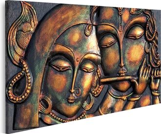 Islandburner Bild auf Leinwand Kunstwerk des geliebten Lords Krishna Bilder Drucke für Wohnzimmer Büro