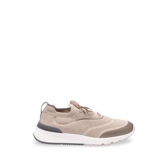 Brunello Cucinelli Techno Cotton Knit Runners With Heat-bonded Details