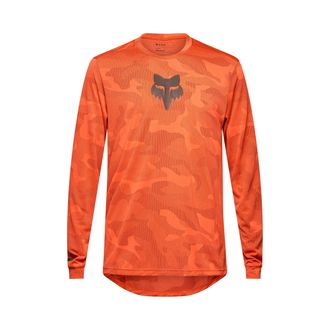 Fox Ranger TRU Dri Herren-Mountainbike-Trikot, lang&auml;rmelig, Blutorange