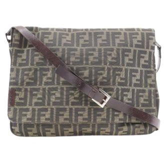 Fendi Pre-owned Zucca Nylon Canvas Shoulder Bag - Homme - Pre-owned - Brun - Taille: ONE Size
