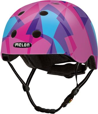 Melon »Candy« Leichter und Cooler Fahrradhelm für Damen, Herren und Kinder mit maximalem Schutz Größe XL-XXL (52-58 cm) Blau Pink Mosaik Bunt