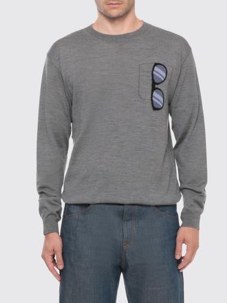 Moschino Pull &agrave; col rond en pure laine vierge avec imprim&eacute; graphique