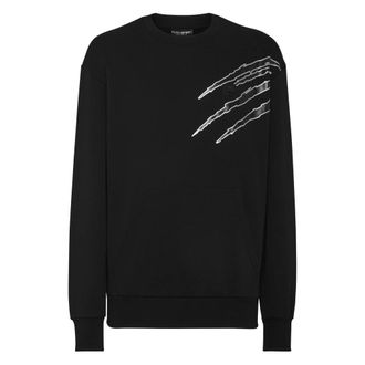 Plein Sport Homme, Sweatshirts et sweats &agrave; capuche, Noir, Taille: S SweaT-shirt Scratch
